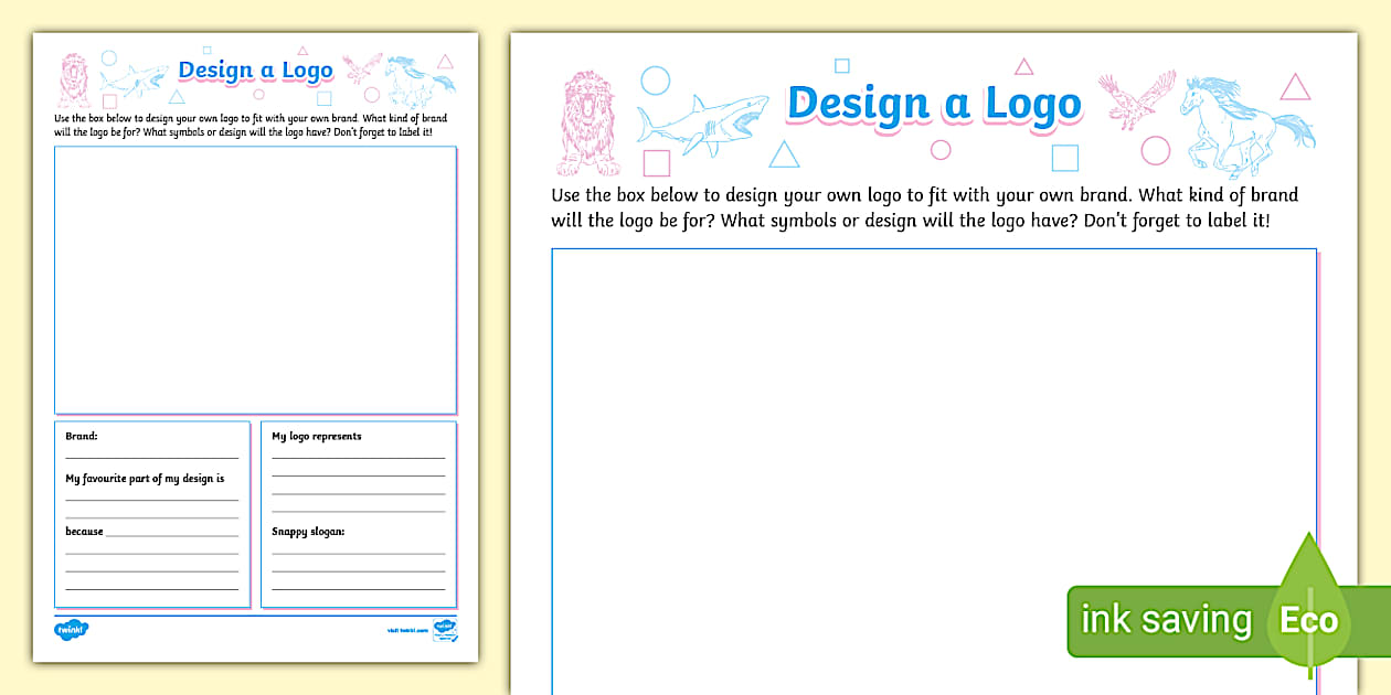 Design a Logo Activity Sheet, Logo Design - Twinkl