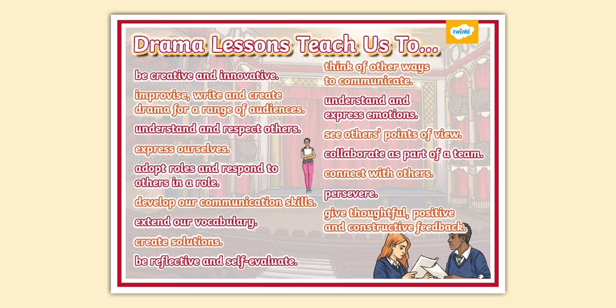 Drama Lessons Teach Us To... Display Poster - Twinkl