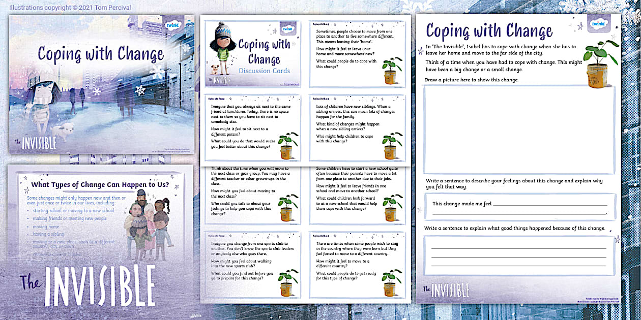 FREE! - Coping with Change Activities | The Invisible | Tom Percival