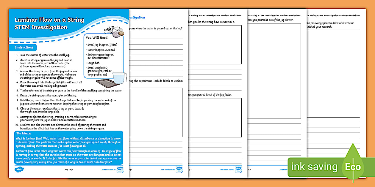 Laminar Flow on a String STEM Investigation | Year 5