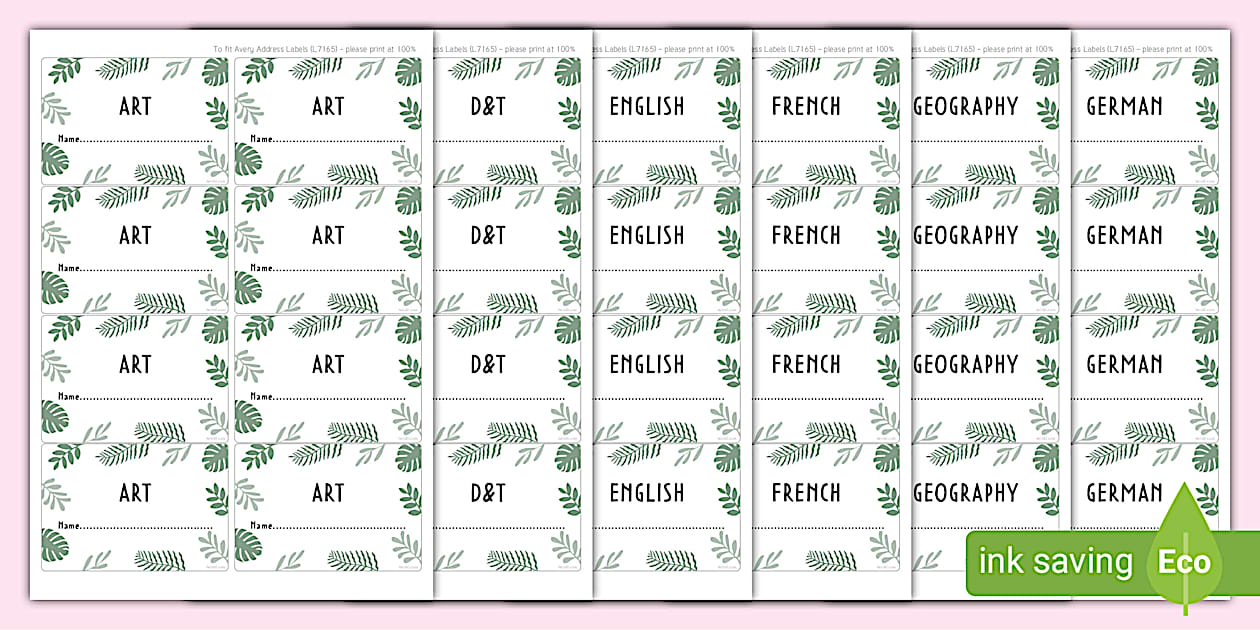 Botanical Book Labels KS1 – Twinkl Display Resources