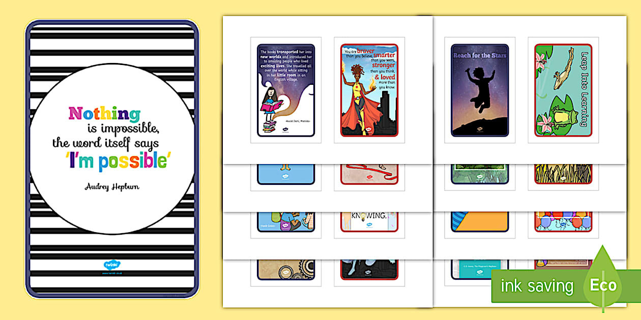 Motivational Signs Pack IKEA Tolsby/Fiestad Frame - Twinkl