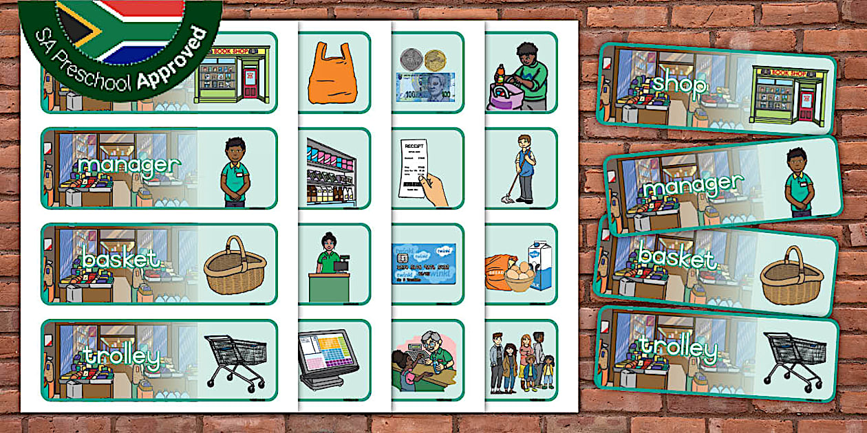 Preschool: At the Shops-Word Cards