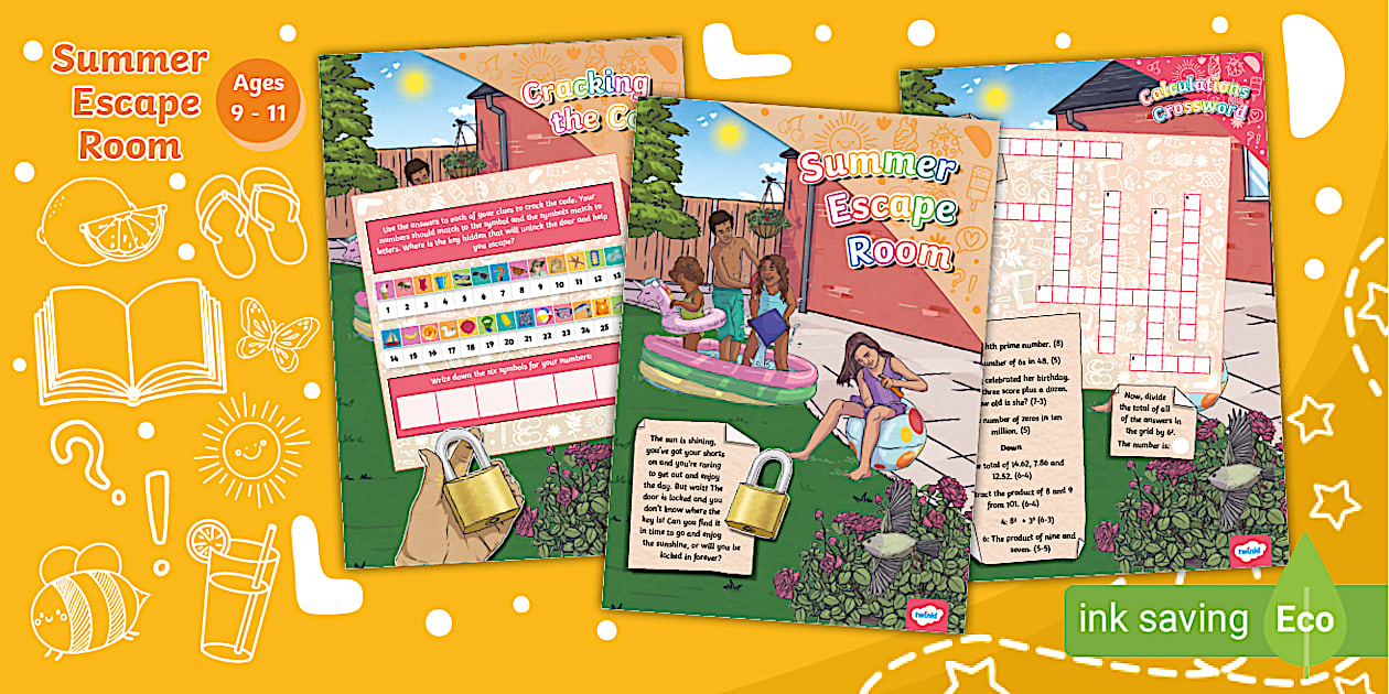 Summer Escape Room (Ages 9 - 11) (teacher made) - Twinkl