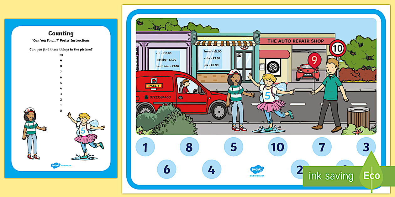 Number Recognition Can You Find...? Poster and Prompt Card Pack