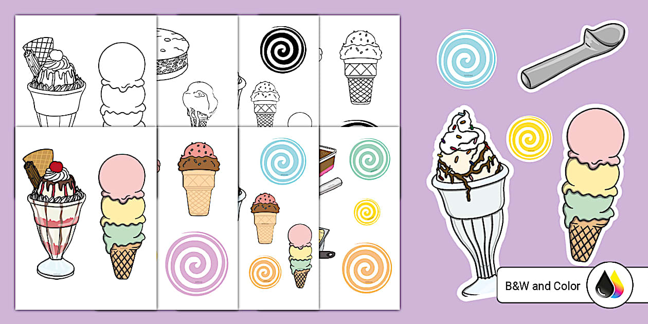Ice Cream Cutouts for Bulletin Board Displays | Twinkl USA