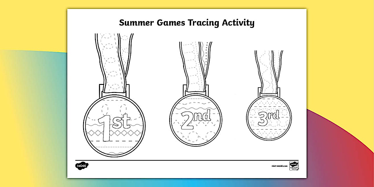 Summer Games Pattern Tracing Activity (teacher made)
