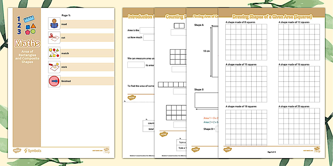 👉 SEND Older Learners Structured Steps Maths Area of Rectangular Shapes