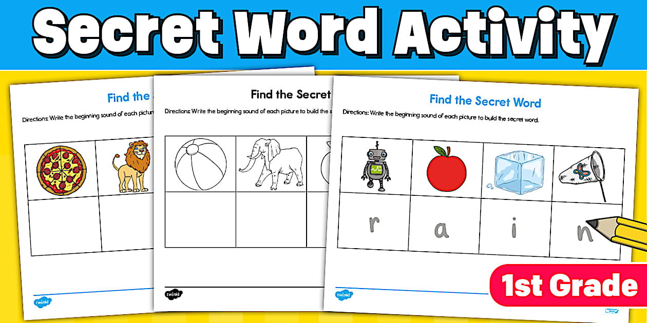 First Grade Beginning Sounds Secret Word Activity
