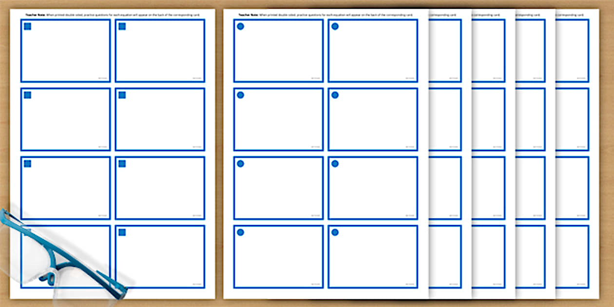 Editable Revision Card Templates - Teaching Resources