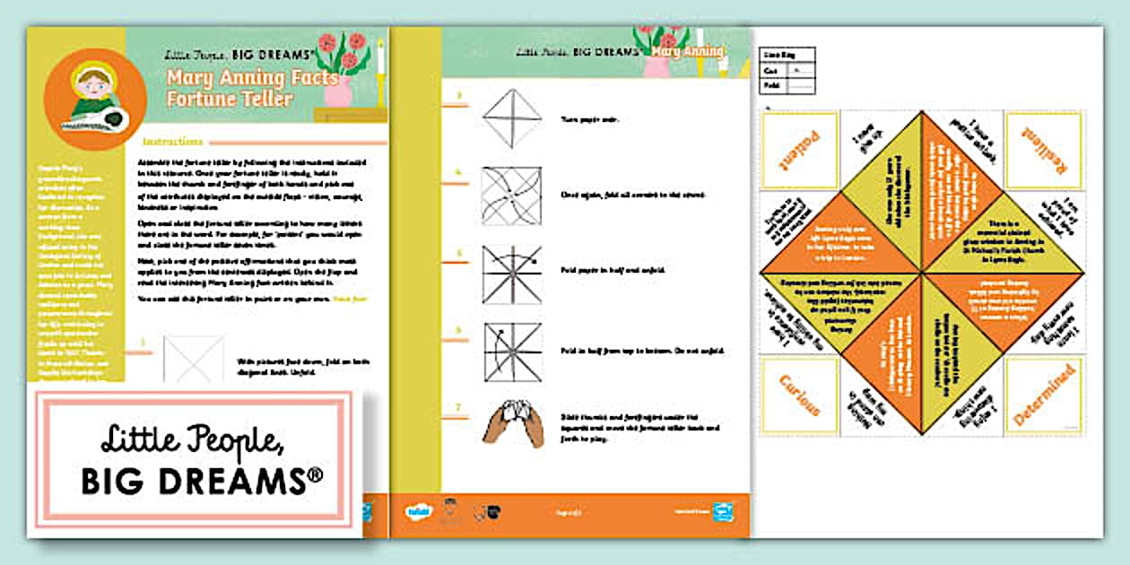 FREE! - Mary Anning Fortune Teller - Twinkl South Africa