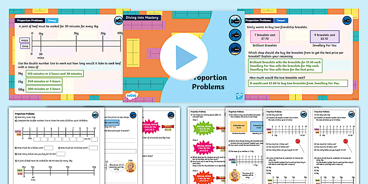 👉 Year 6 Diving into Mastery: Step 9 Proportion Problems