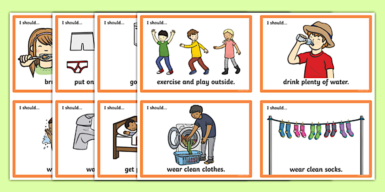 How to Look After Myself Visual Aid Cards (teacher made)