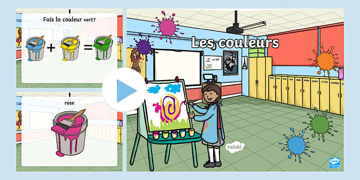 French Colours PowerPoint (teacher made) - Twinkl