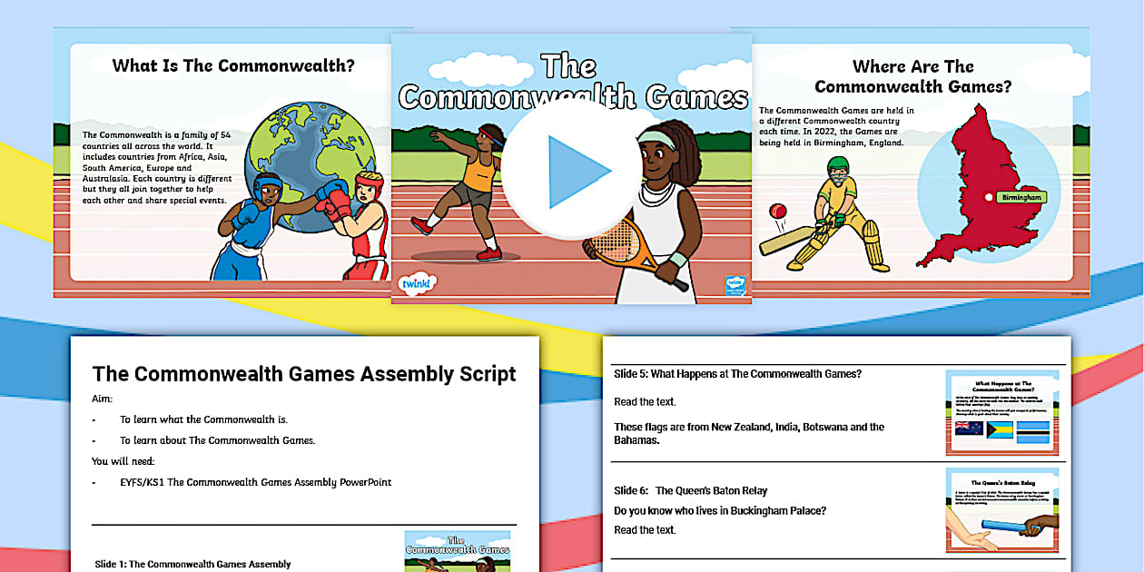 EYFS/KS1 Commonwealth Games Assembly Pack - Twinkl