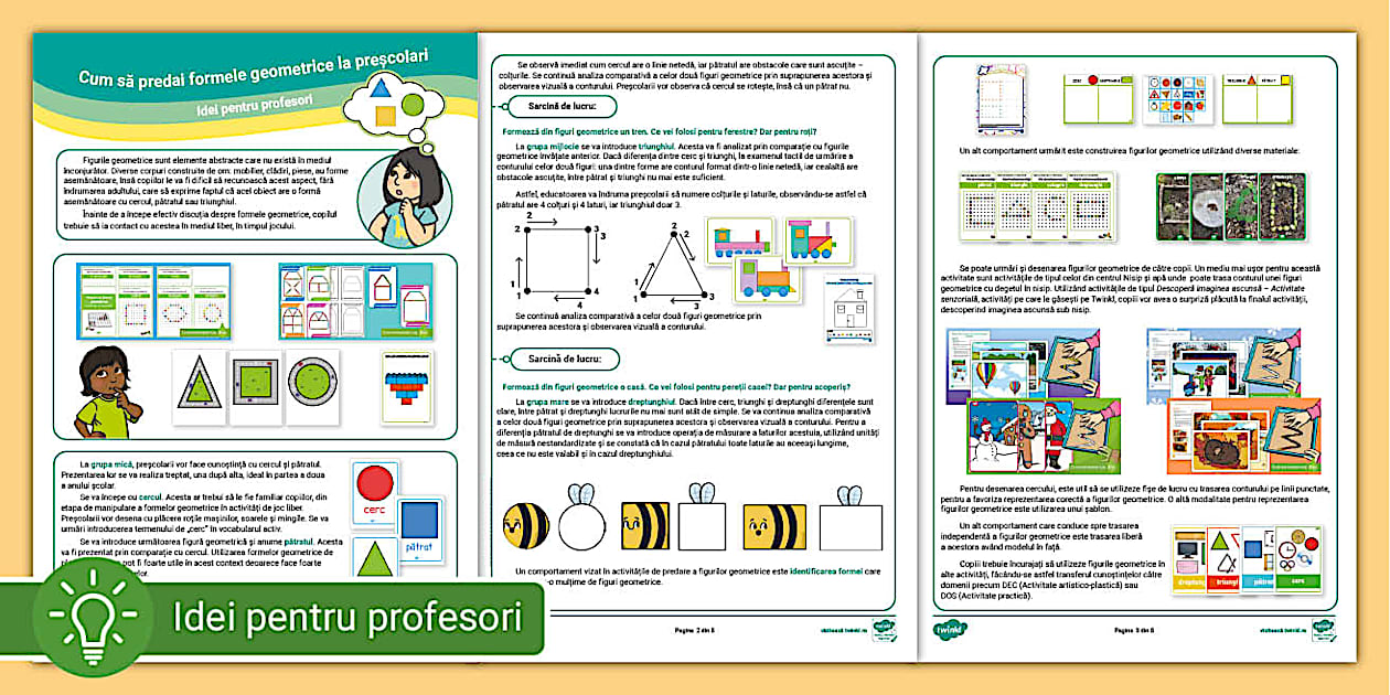 Cum predai formele geometrice la preșcolari – Idei profesori