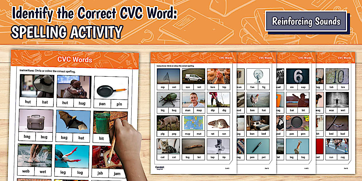 CVC Word Spelling Activity Booklet