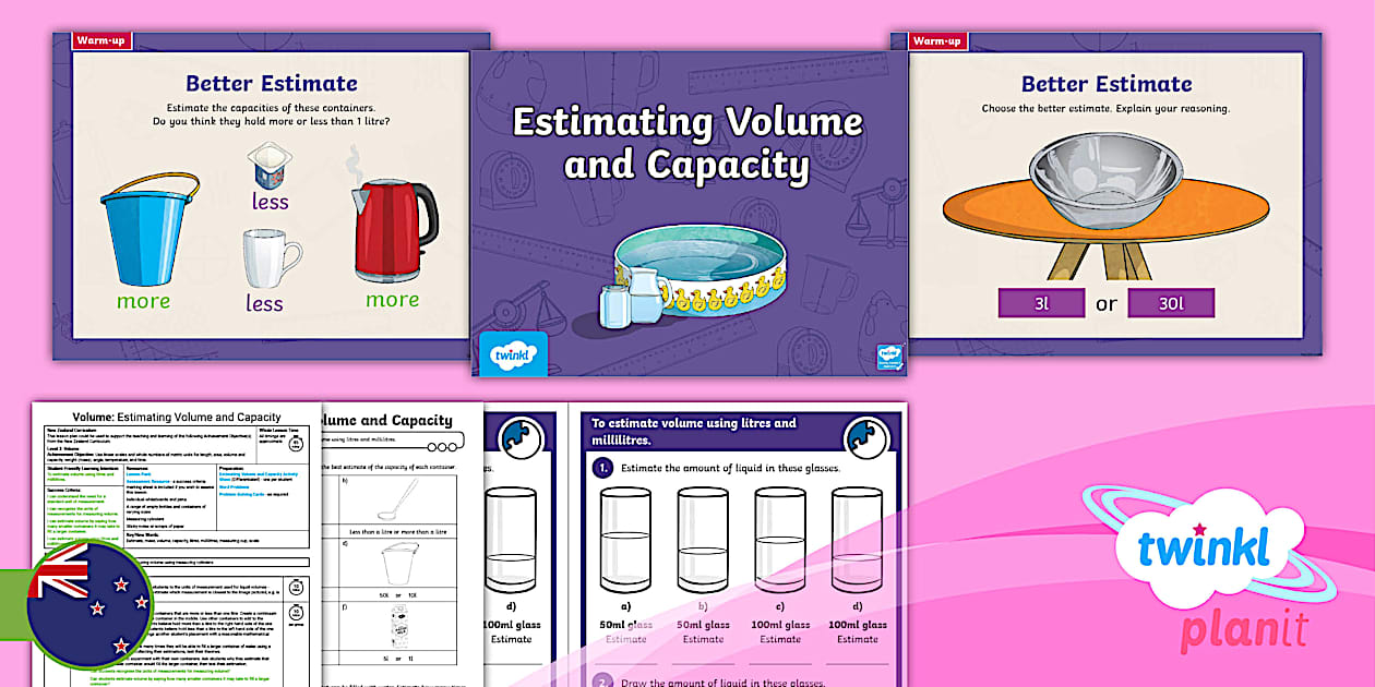 Level 3 Volume: Estimate Volume Using Litres and Millilitres Lesson 1