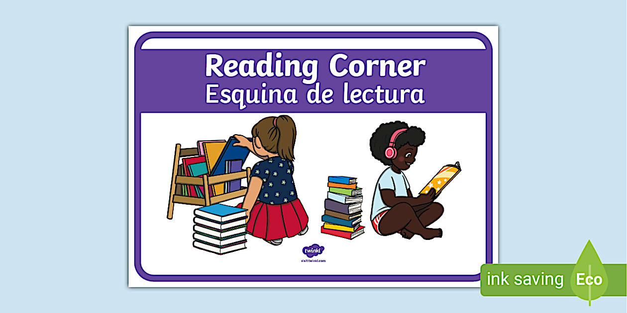 Reading Corner Display Poster Spanish Translation 4xA4