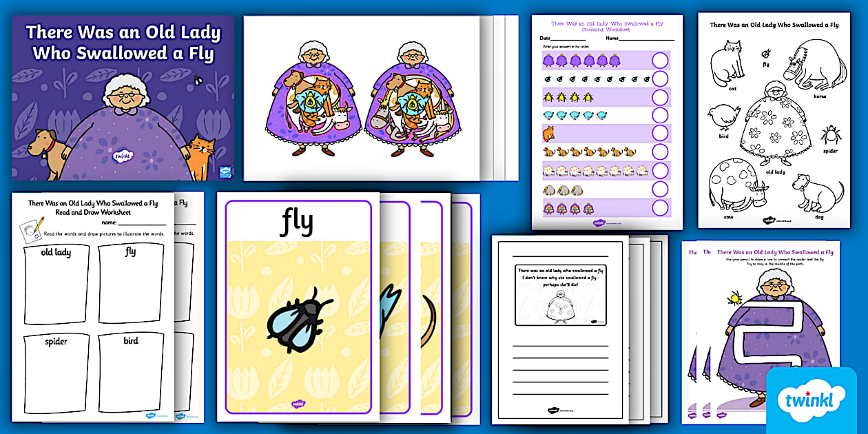 Пакет ресурсов к истории: There was an old lady who swallowed a fly