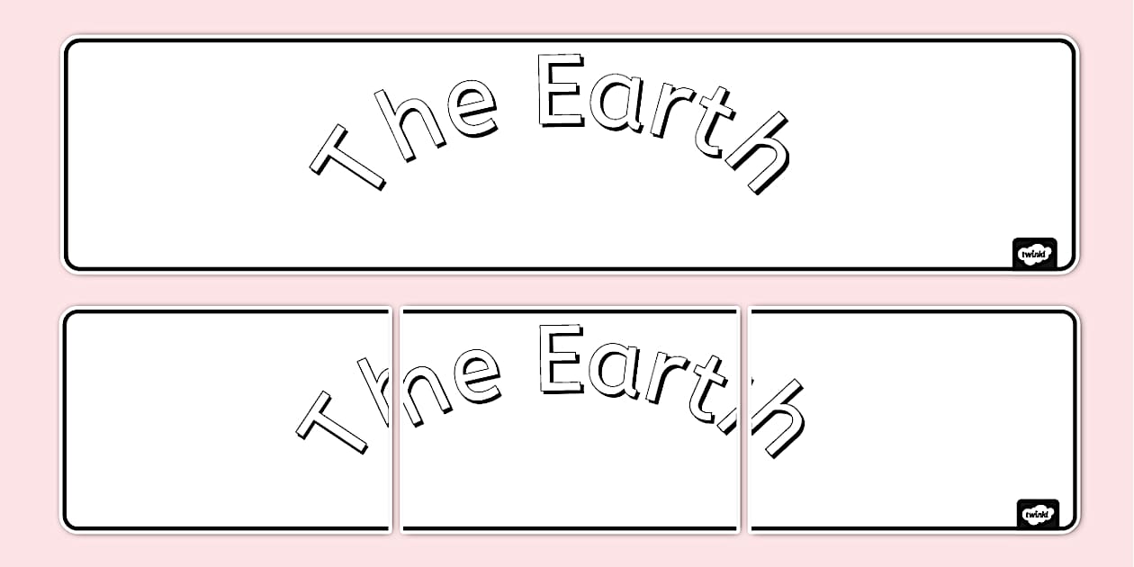 The Earth Collaborative Drawing Display Banner - Twinkl