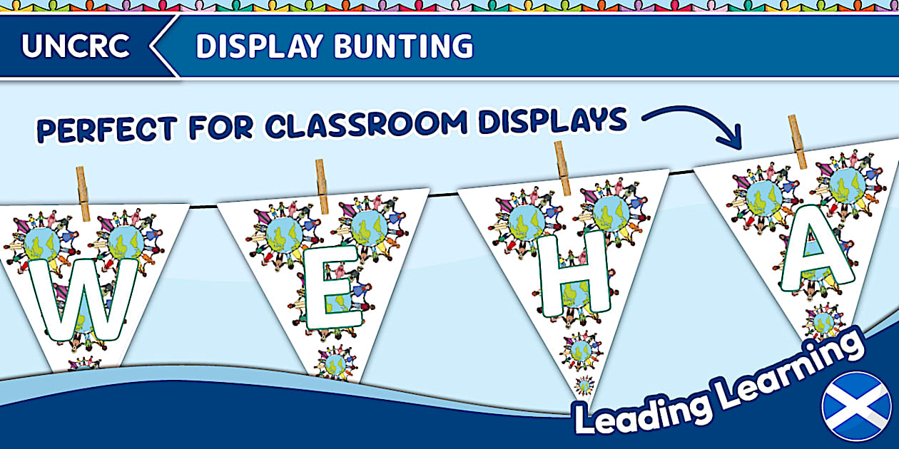 We Have Rights UNCRC Display Bunting