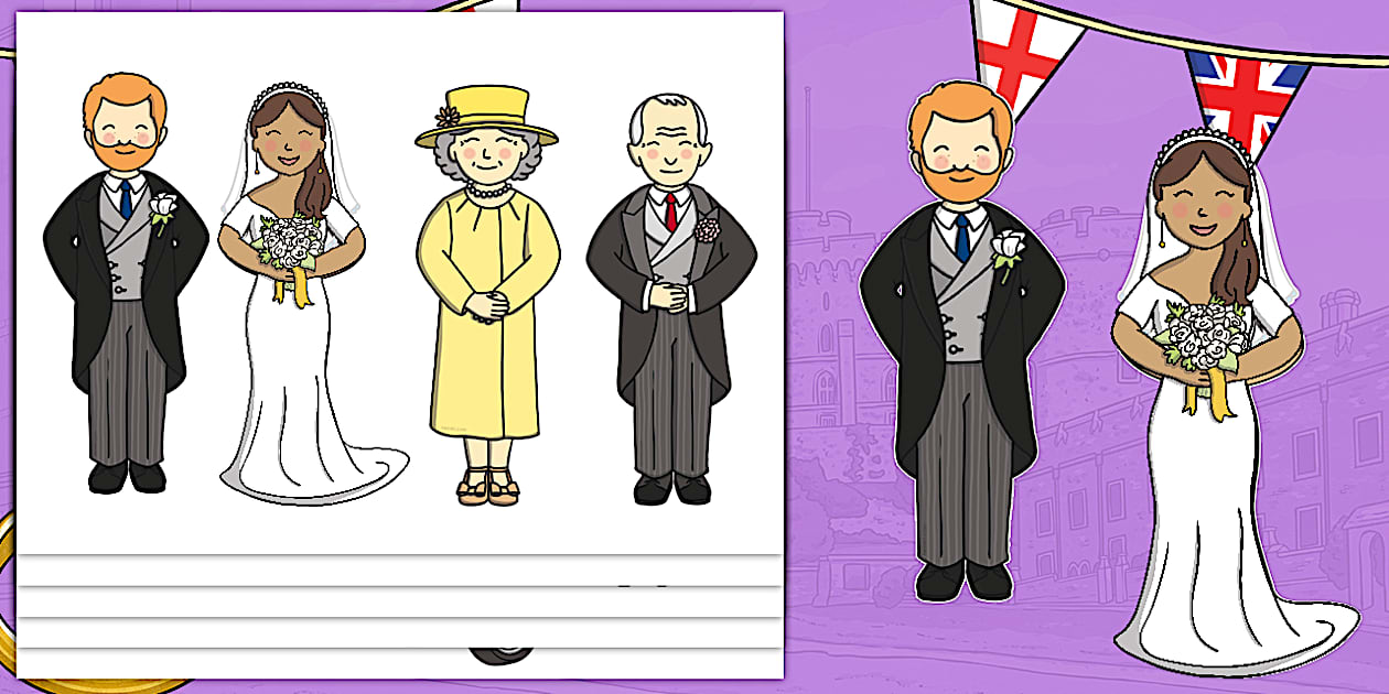 Royal Wedding Cut-Outs (Teacher-Made) - Twinkl