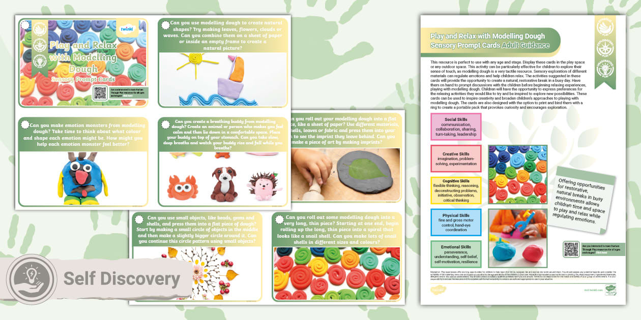 Play and Relax with Modelling Dough Sensory Prompt Cards