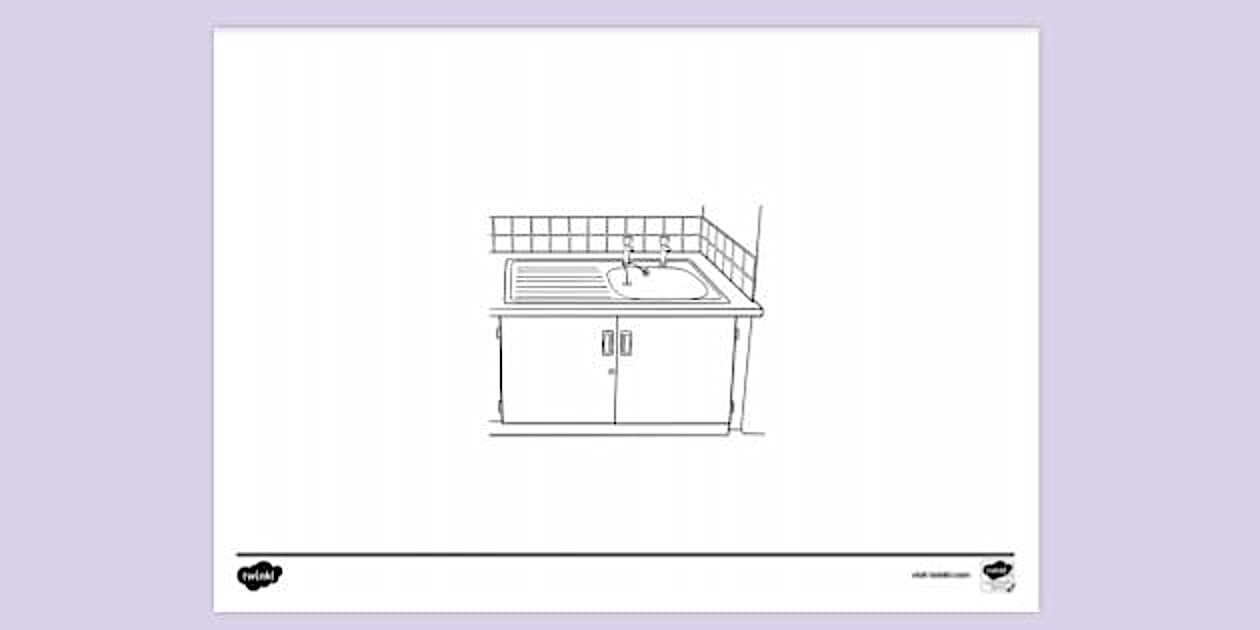 Classroom Sink | KS1 Colouring Sheets | Twinkl Resources