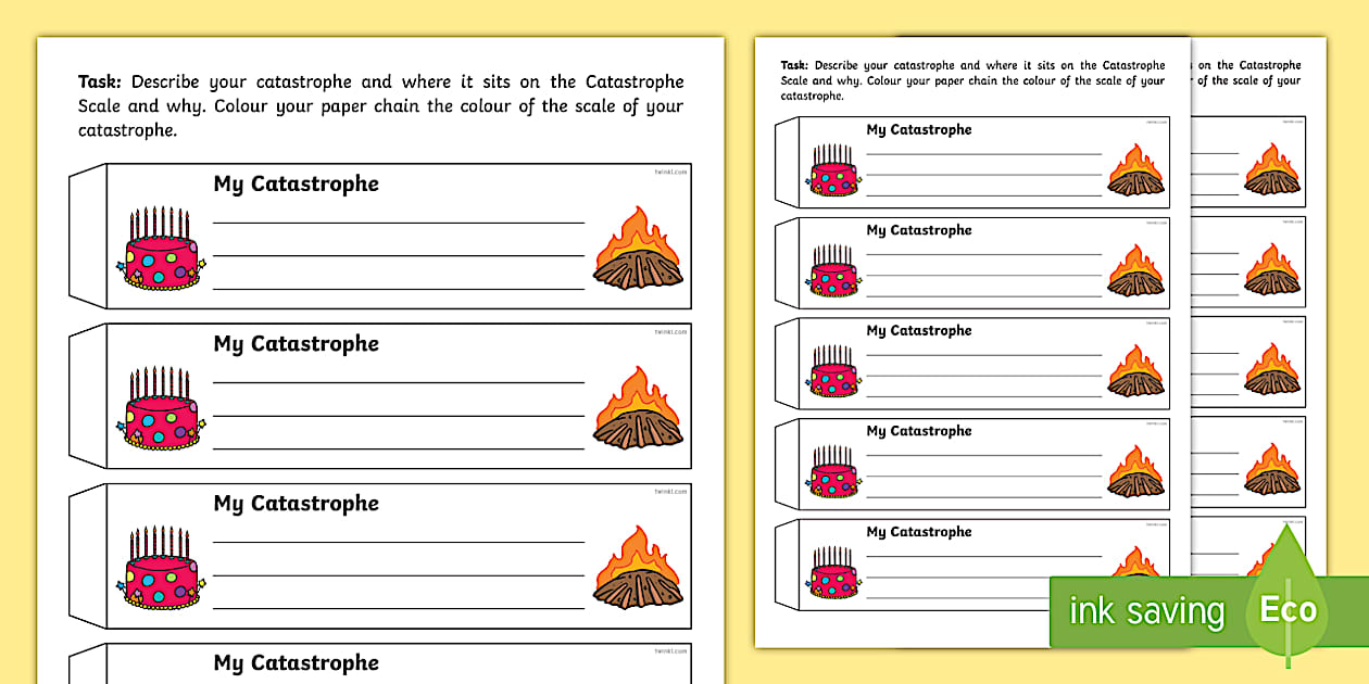SA Catastrophe Scale Paper Chain (teacher made) - Twinkl
