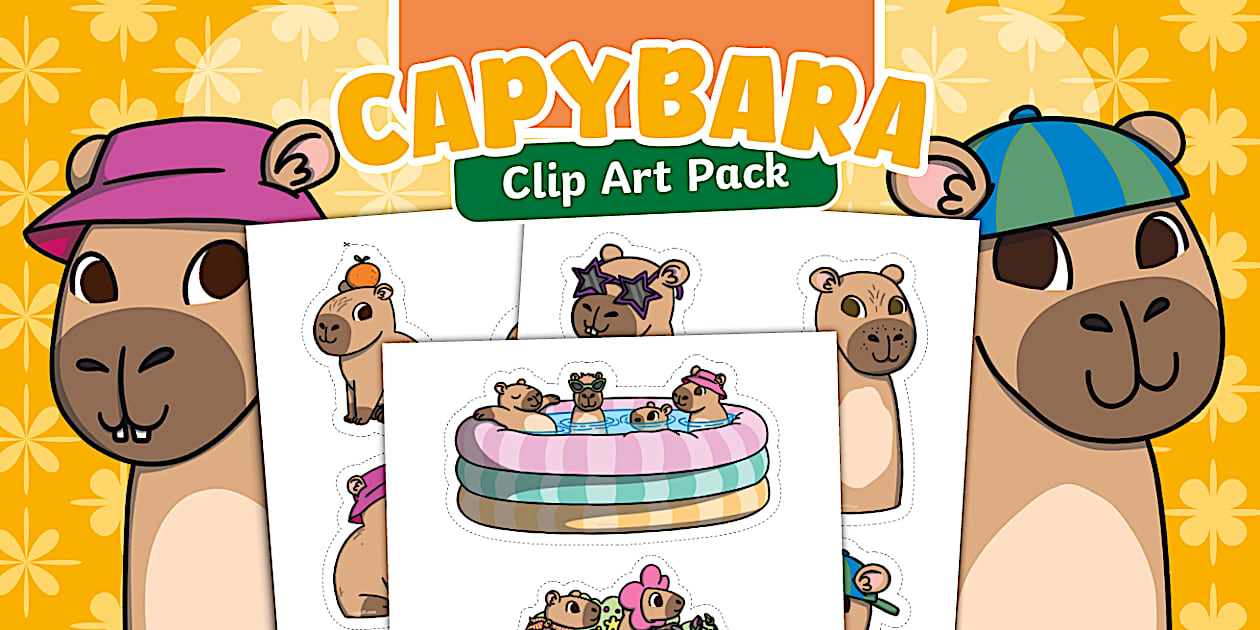 Capybara Clip Art Pack
