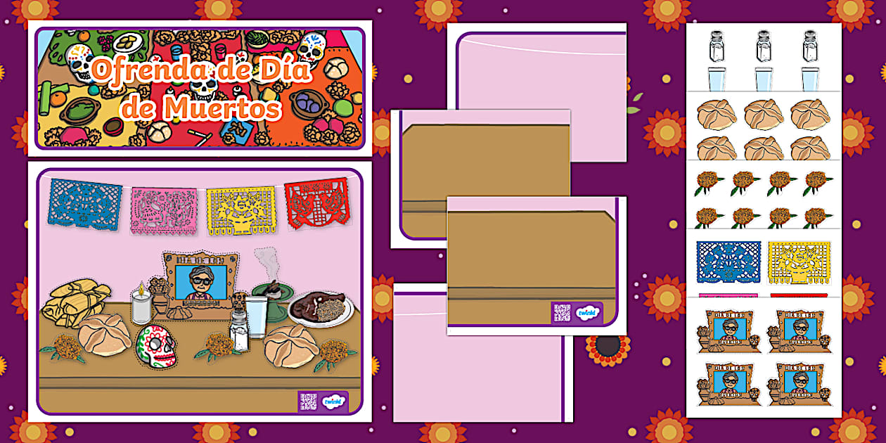 Ofrenda interactiva de Día de Muertos - cartel - Twinkl