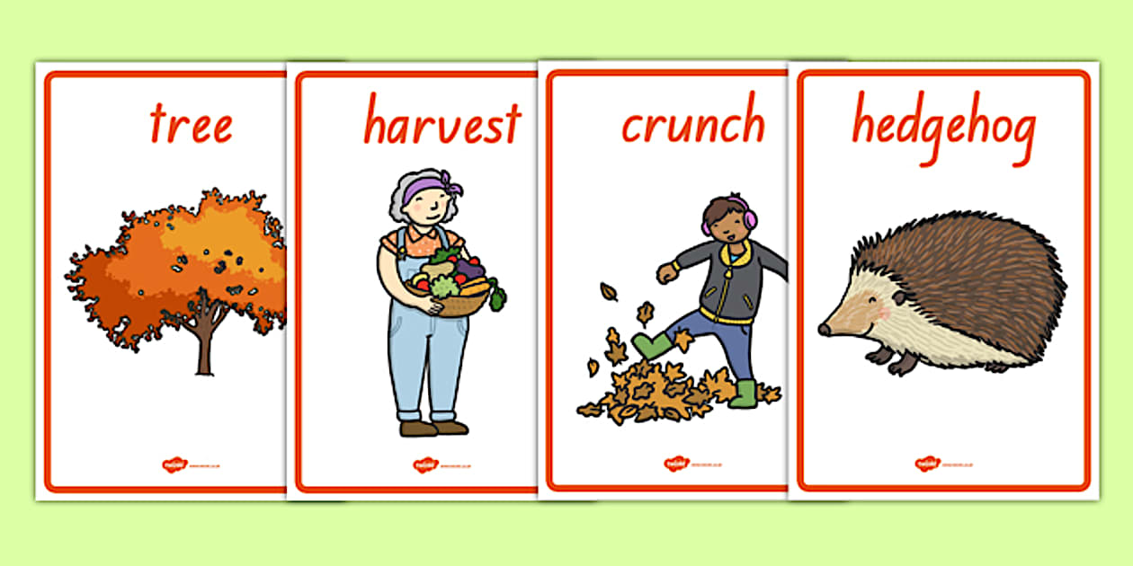 Autumn Display Posters (teacher made) - Twinkl