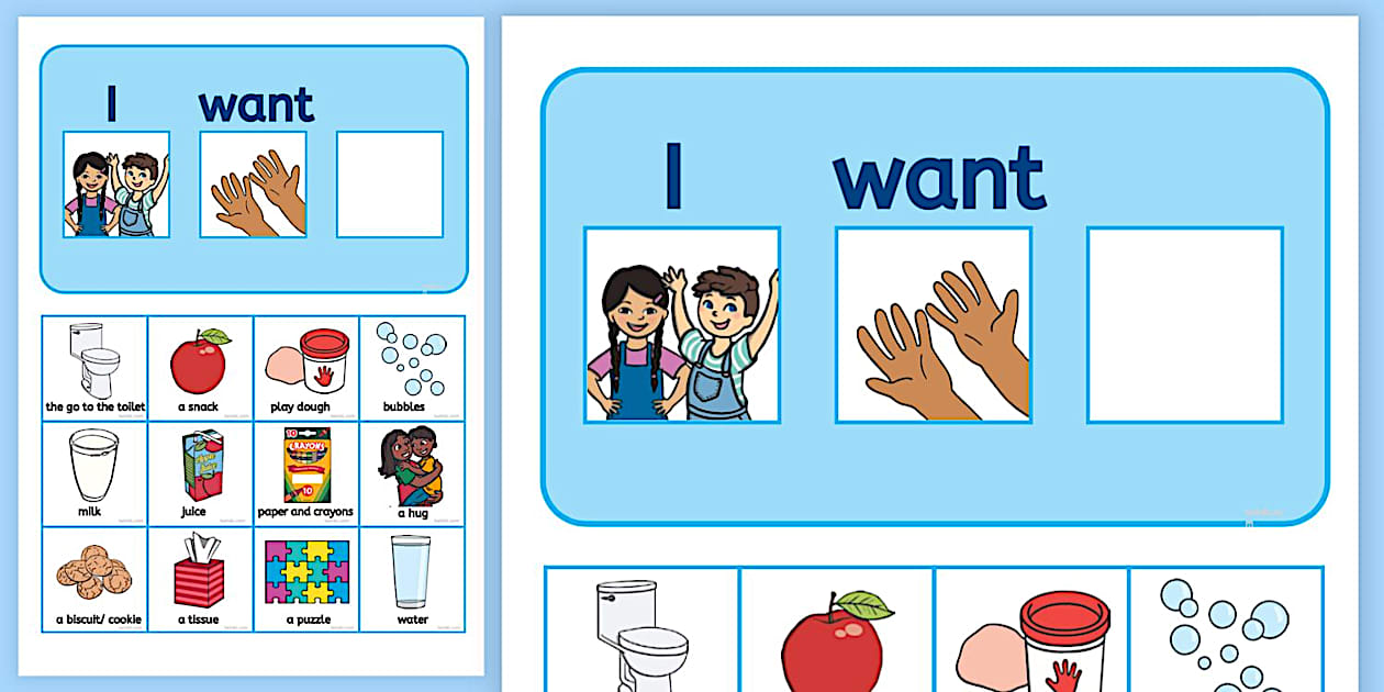 I want.. visual support in English (teacher made) - Twinkl