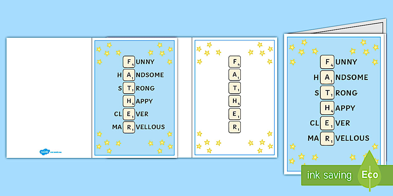 Editable Father's Day Letter Tile Cards (teacher made)