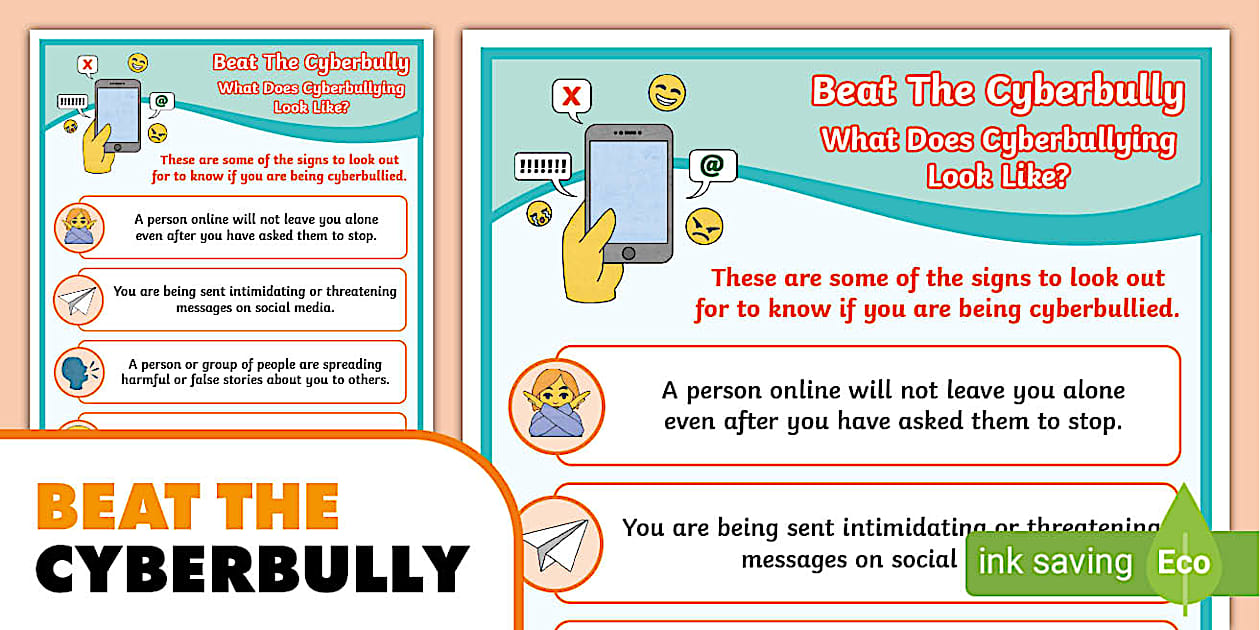 FREE! - Beat The Cyberbully – What Does Cyberbullying Look Like?