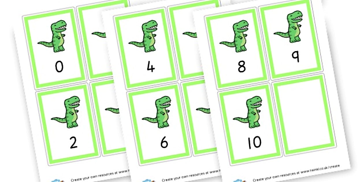 Number Cards - 1-10 (Green)