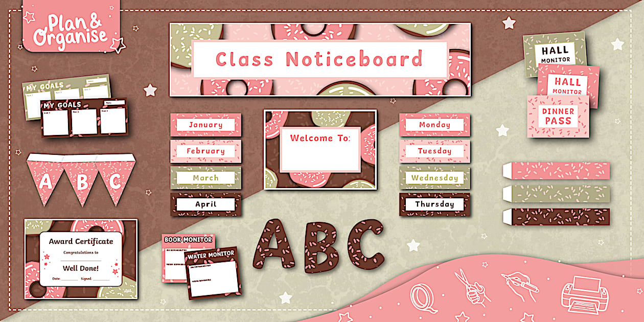 Classroom Display Pack | Donut Themed (teacher made)