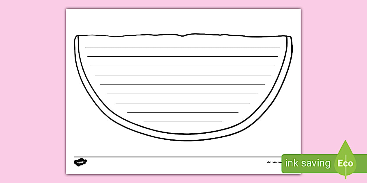 Watermelon Writing Template (Teacher-Made) - Twinkl