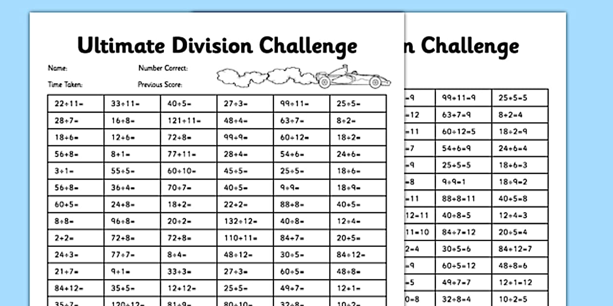 Ultimate Division Challenge (teacher made) - Twinkl