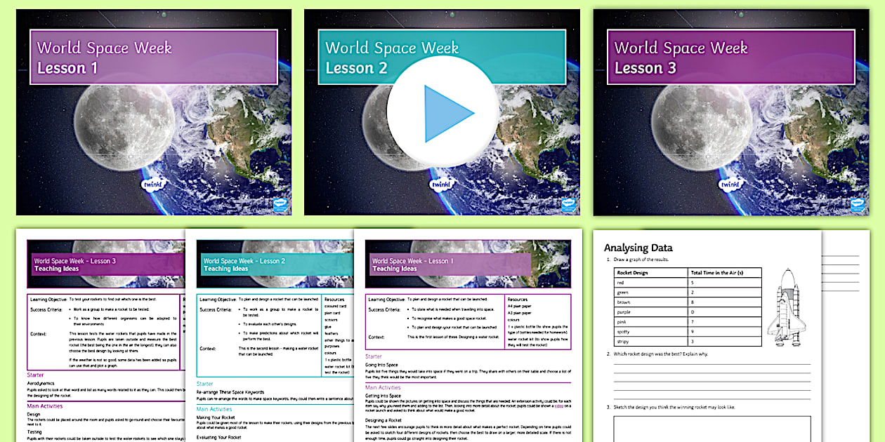 World Space Week Making Rockets Lesson Pack (teacher made)