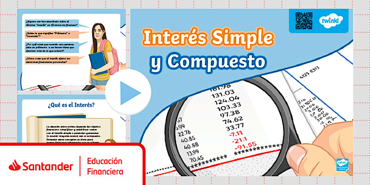 PowerPoint | Interés Simple | Interés Compuesto | % | 8°