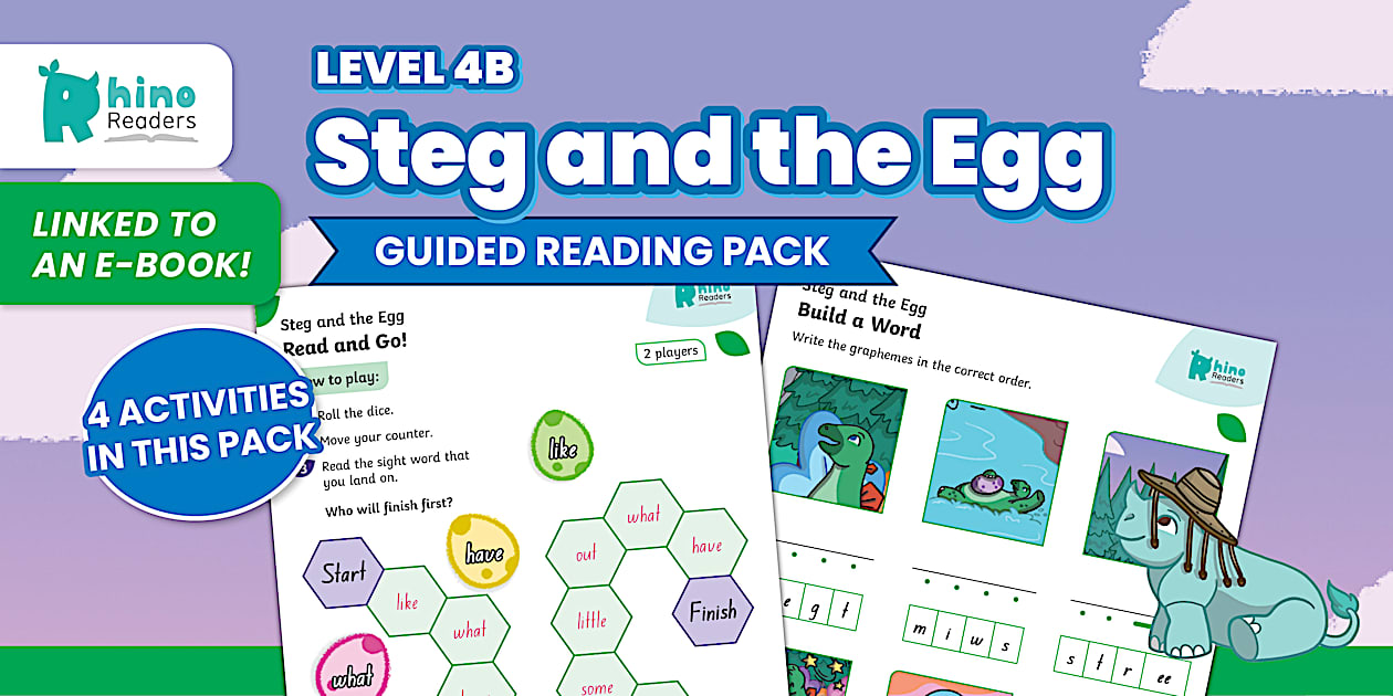Level 4b Steg and the Egg Guided Reading Pack | Rhino Reader
