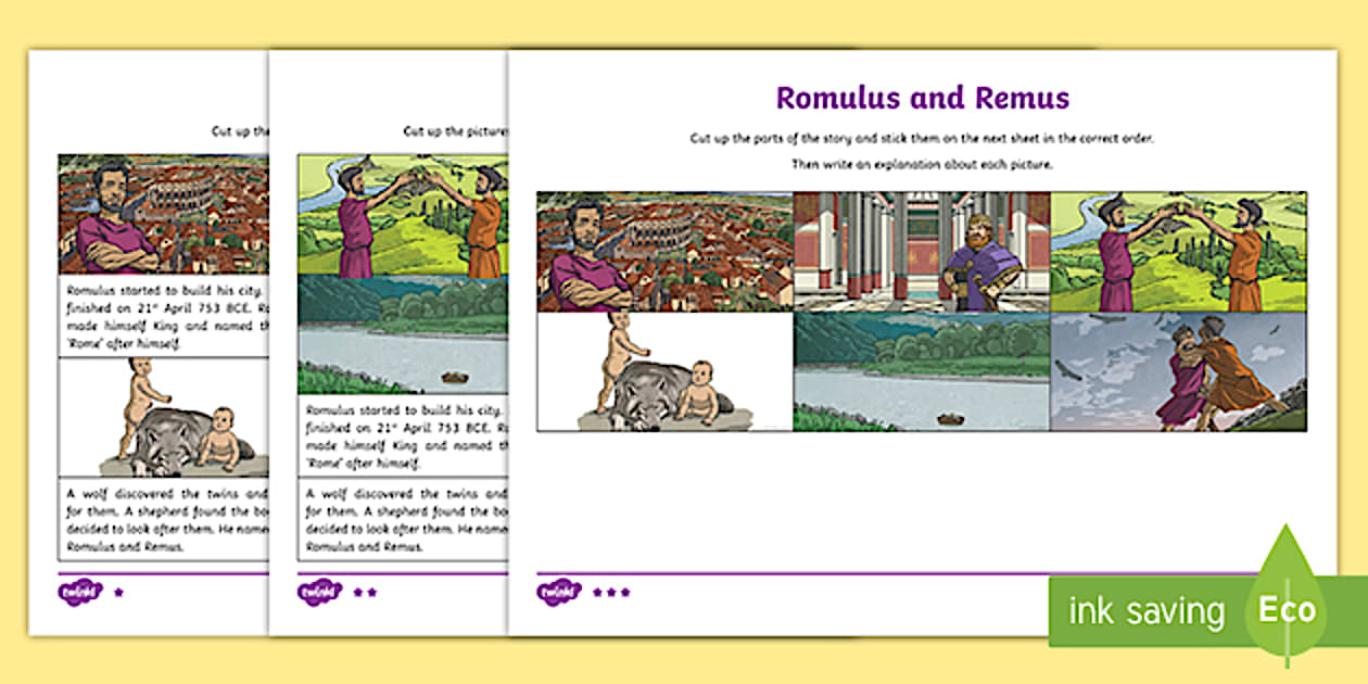 Romulus and Remus Activity | Differentiated Sequencing Task