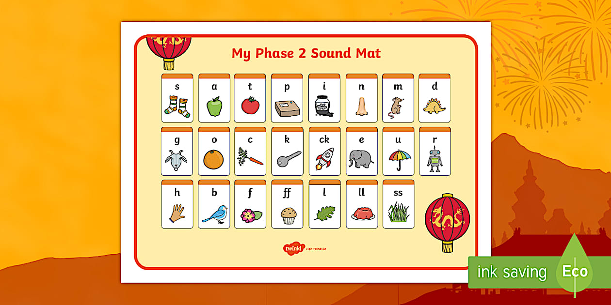 Chinese New Year Phase 2 Sound Mat (teacher made) - Twinkl
