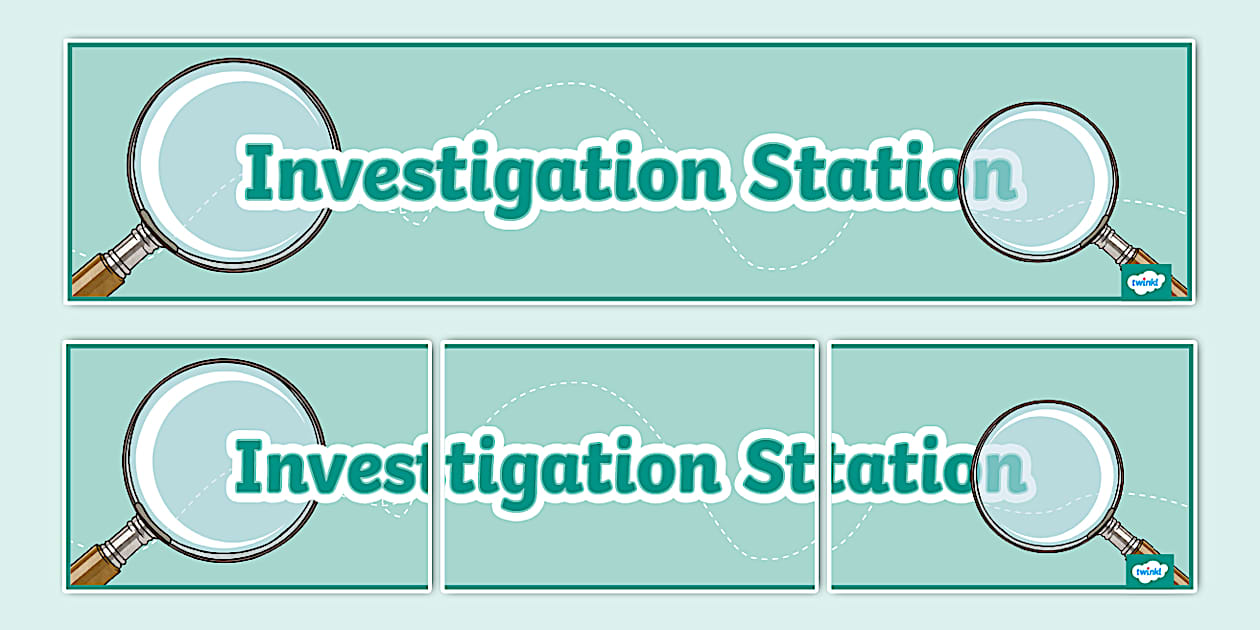Investigation Station Photo Display Banner (teacher made)