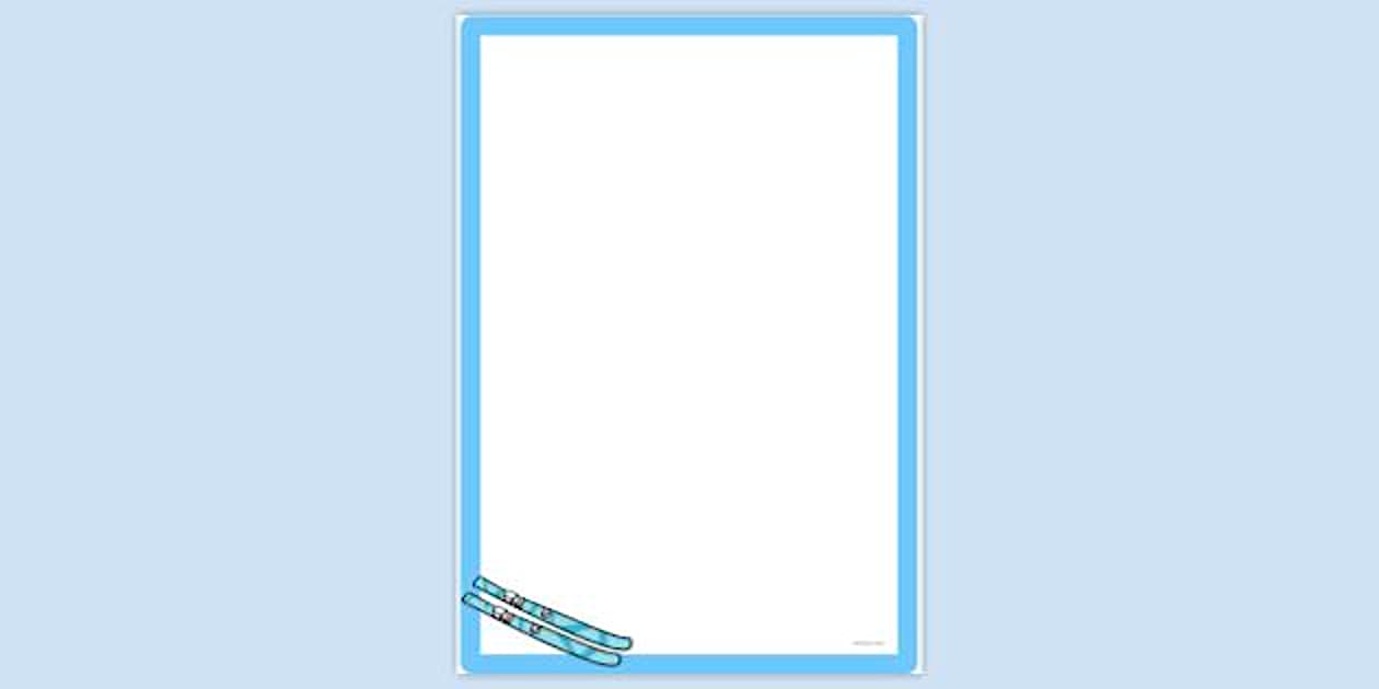 Ski Page Border | Page Borders | Twinkl (teacher made)