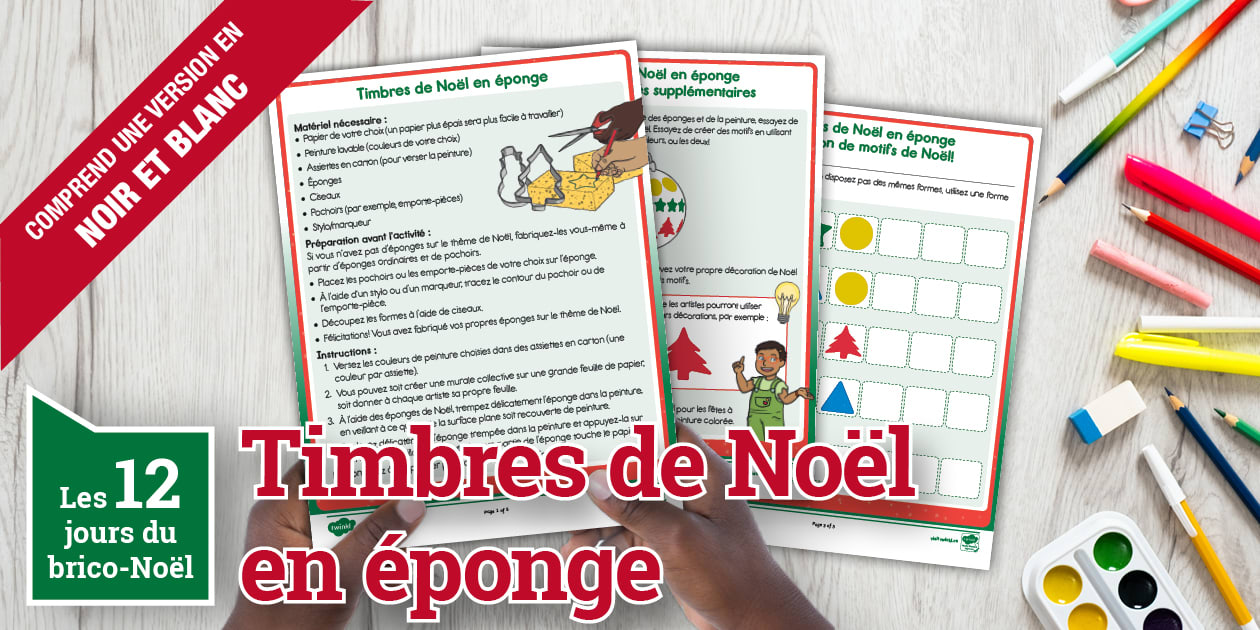 Christmas Sponge Stamps Craft French