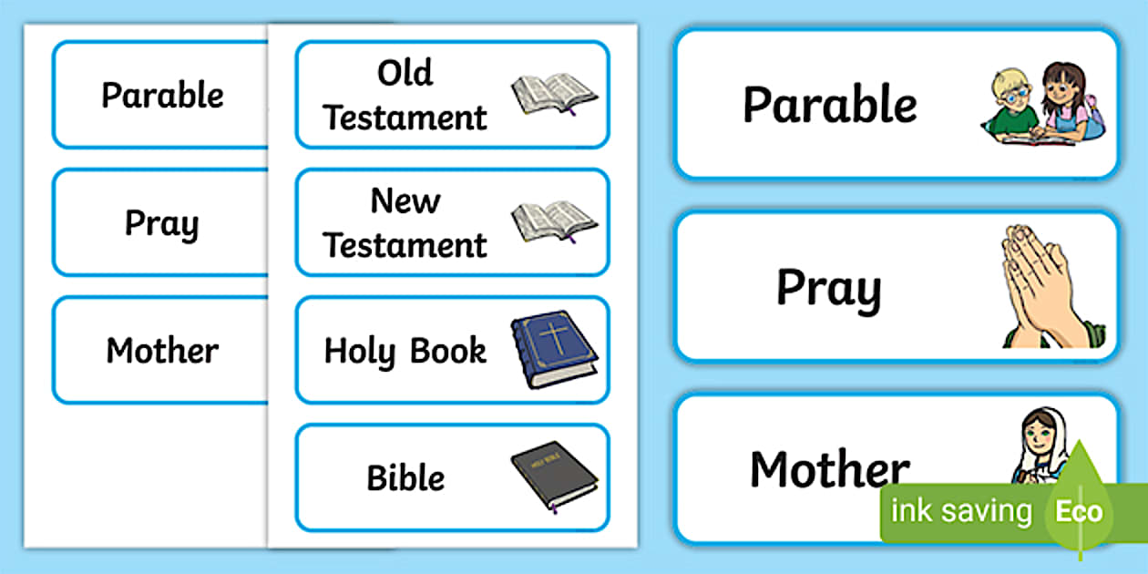 Catholic May is the Month of Mary Word Cards (teacher made)
