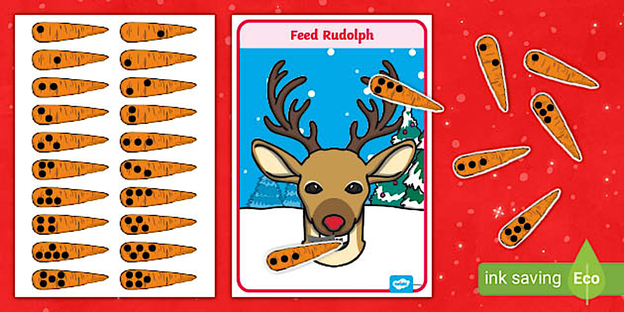 👉 Feed Rudolph Christmas Subitising Activity - Twinkl